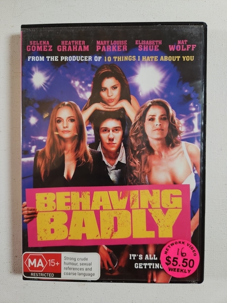 Behaving Badly 2014 Dvd Cover Selena Gomez And Nat Wolff At The