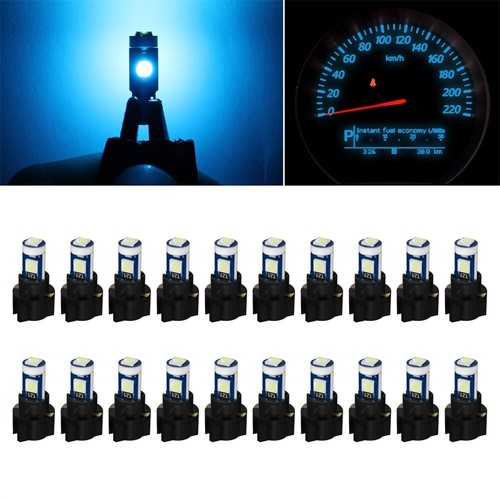 20X T5 Ice Blue 3030 LED W/ Sockets Instrument Gauge Cluster Dash Light ...