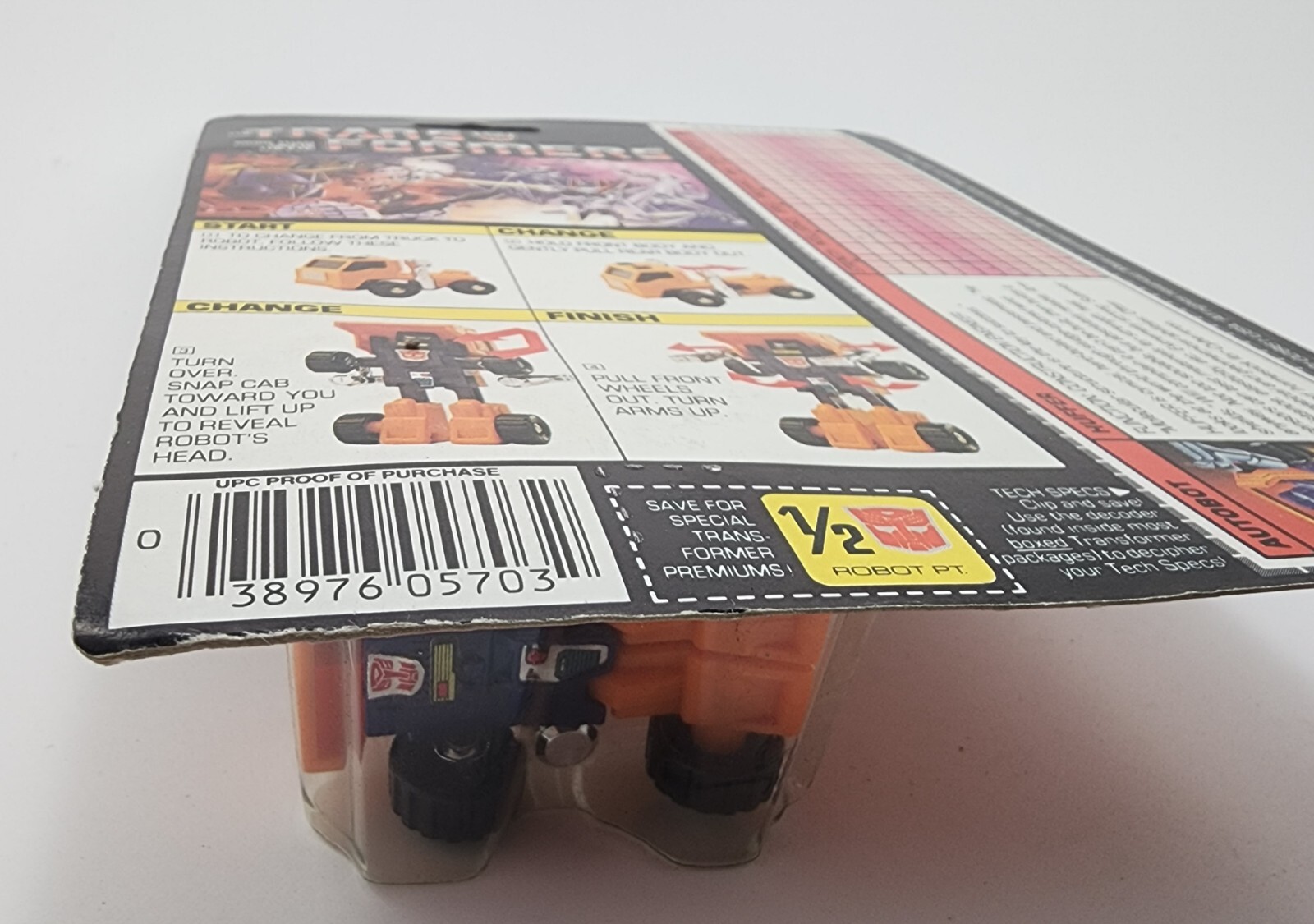 1984 Hasbro TRANSFORMERS Autobot G1 Mini Minibot HUFFER Sealed New on ...