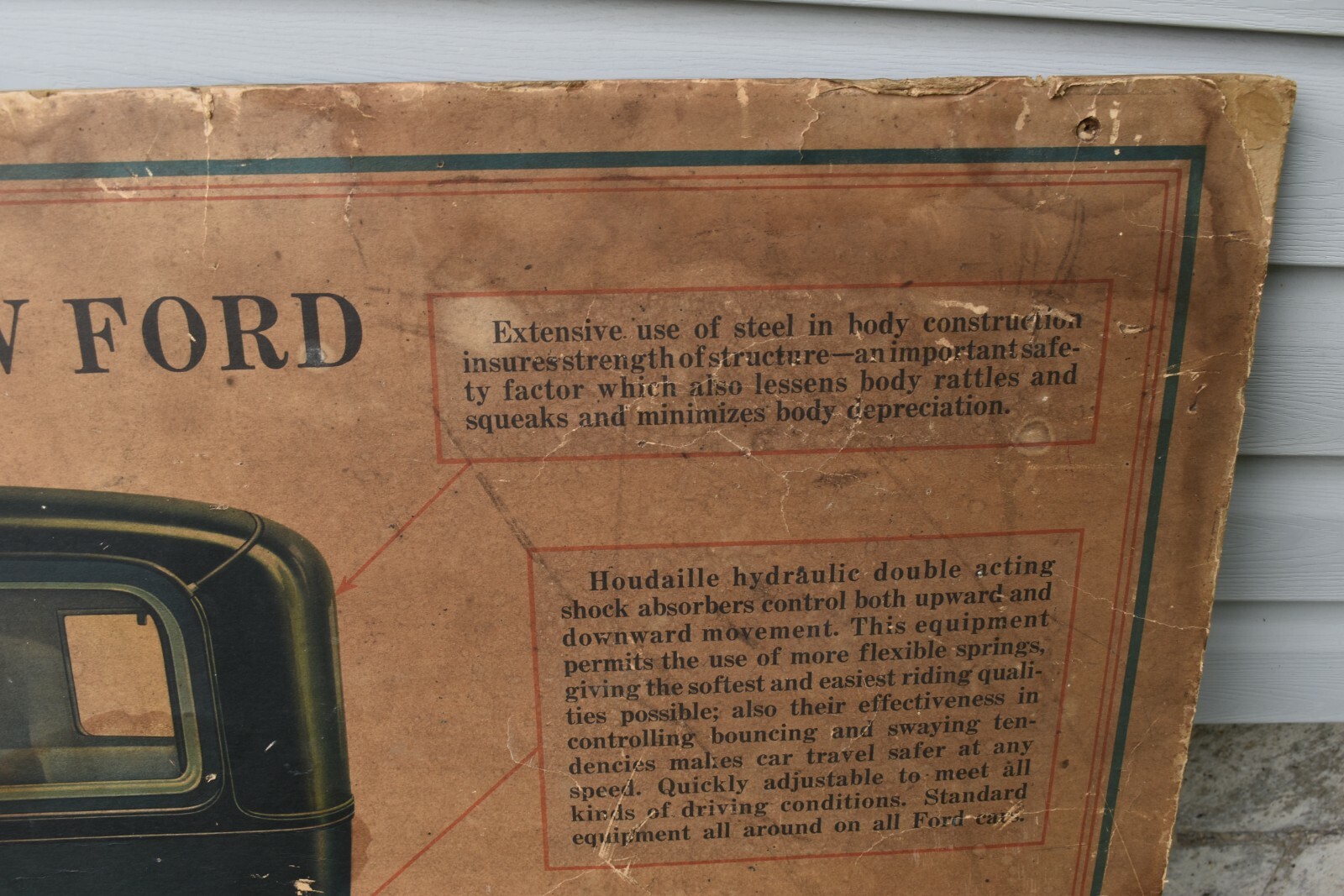 RARE 1928 Vintage FORD DEALER SHOWROOM MODEL A POSTER ADVERTISING SIGN ...