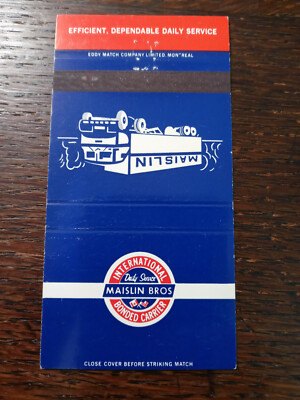 Vintage Matchcover: Maislin Bros. Truck Transport, Montreal, QC SP | eBay