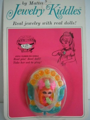 RARE !! NEW ON CARD 1967 MATTEL KIDDLE FLOWER BROOCH ,PIN # 3741 ...