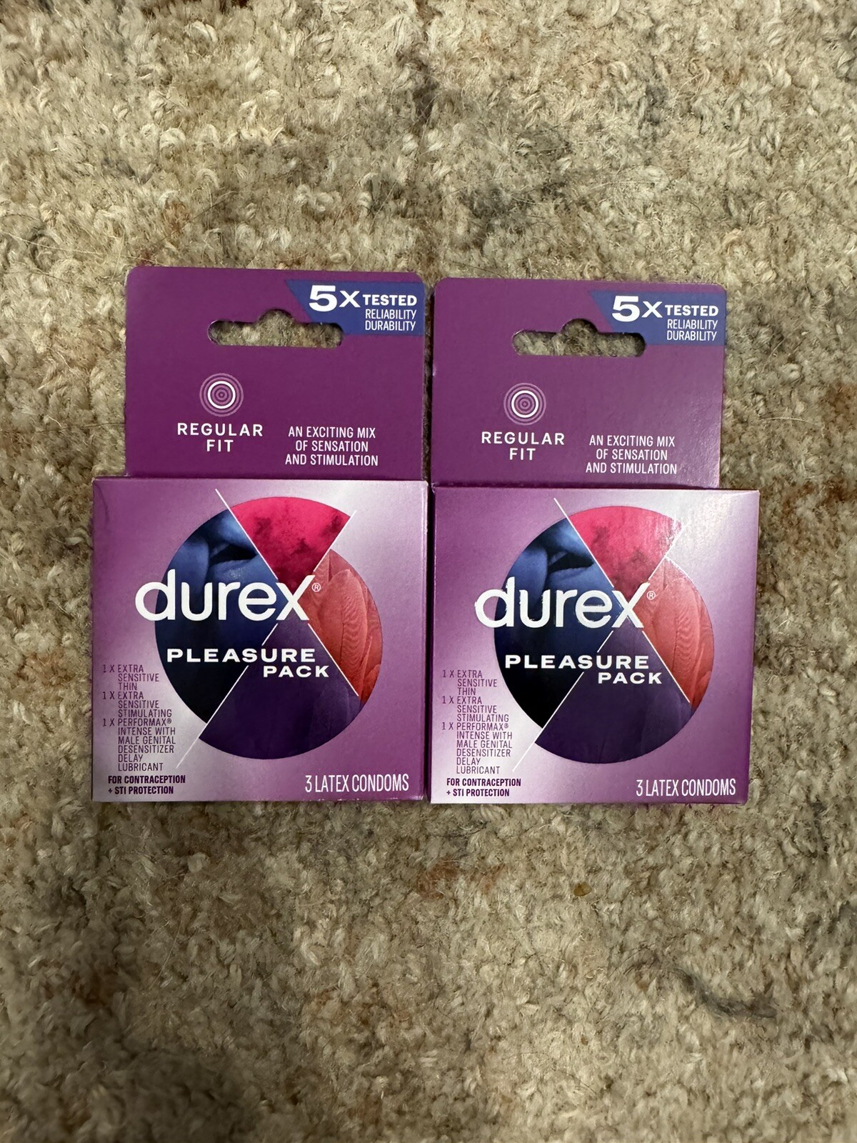 TWO (2) Durex Pleasure Packs-Assorted Lubricated Premium Condoms-3ct. Exp: 11/25 302340300421| eBay