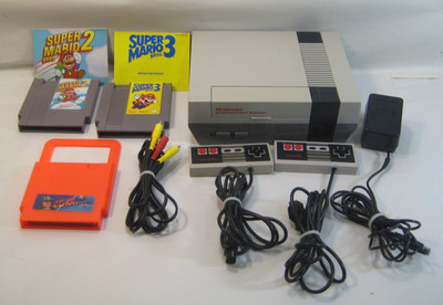 Nintendo NES System Bundle, Console, Controllers & Cables w/Super Mario ...