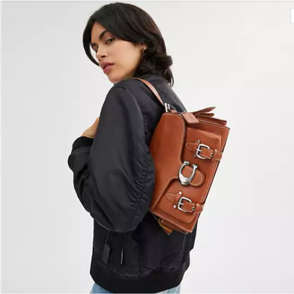 COACH Western Tabby Shoulder/Xbody In Leather Burnished Amber CT721 ...