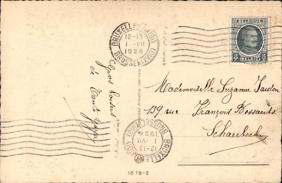 Little Pierrot Clowns Sit on Crescent Moon Lantern c1900-20s Vintage ...