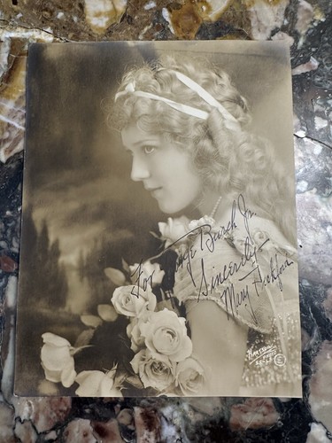 Mary Pickford Autograph Hand Signed Photo Silent Film Star-Rare! | eBay