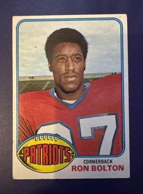 1976 TOPPS FOOTBALL #284 RON BOLTON NEW ENGLAND PATRIOTS CB *FREE ...