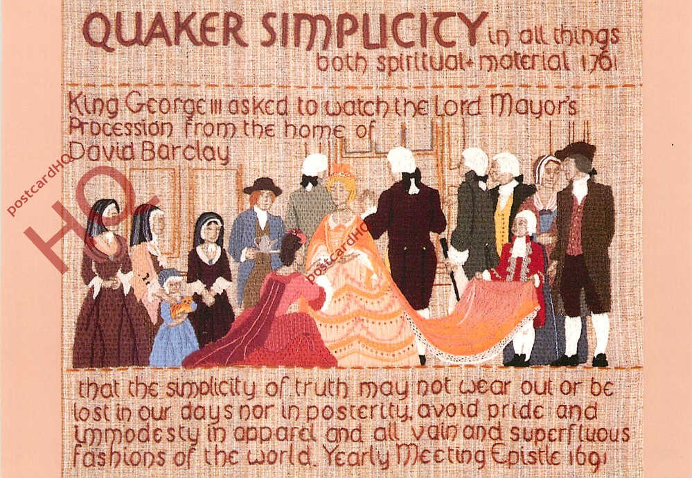 Picture Postcard_ Quaker Simplicity, Panel D2 of the Quaker Tapestry ...