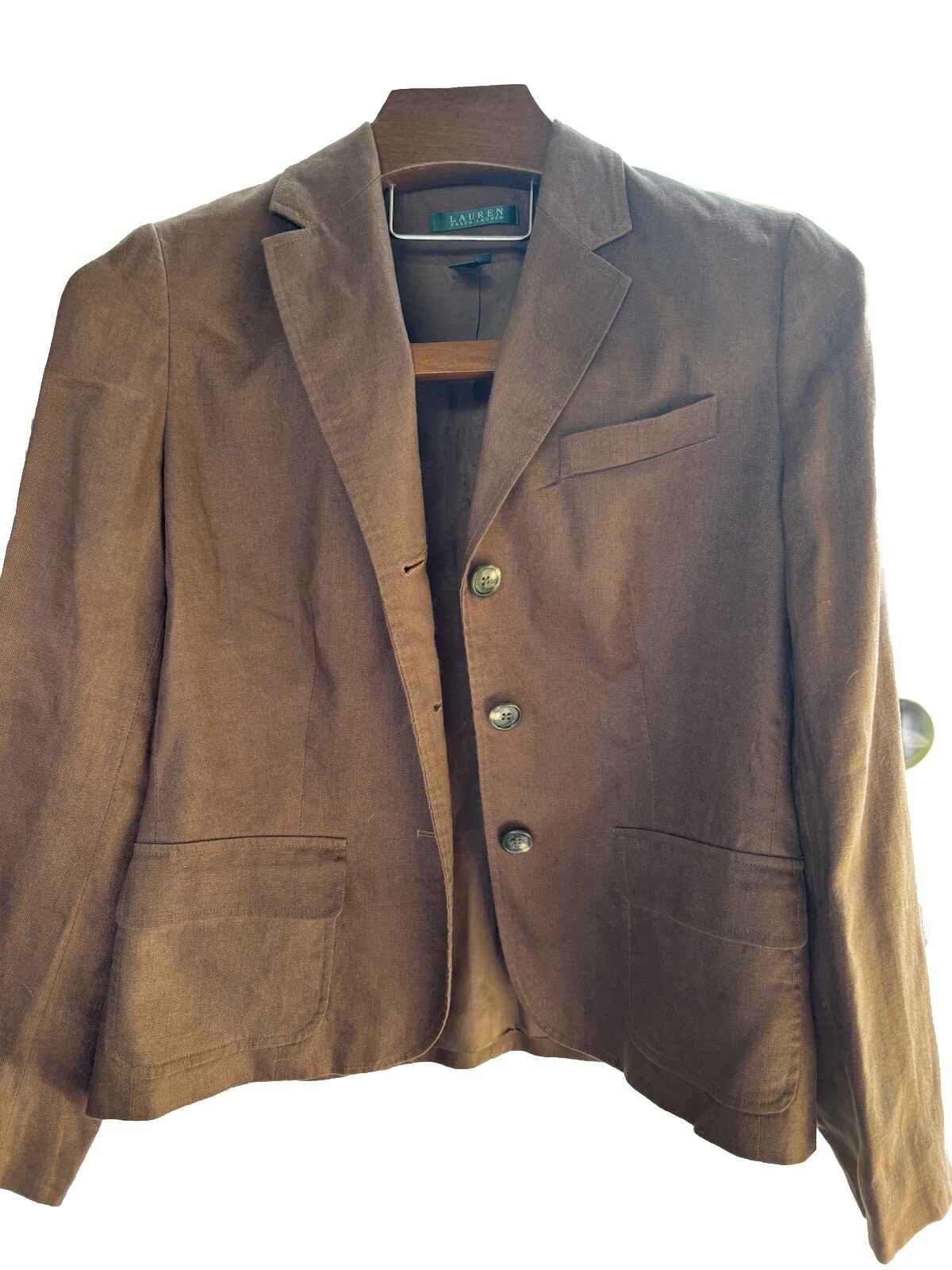 Lauren Ralph Lauren Womens Sable Brown Blazer Size 6… - Gem