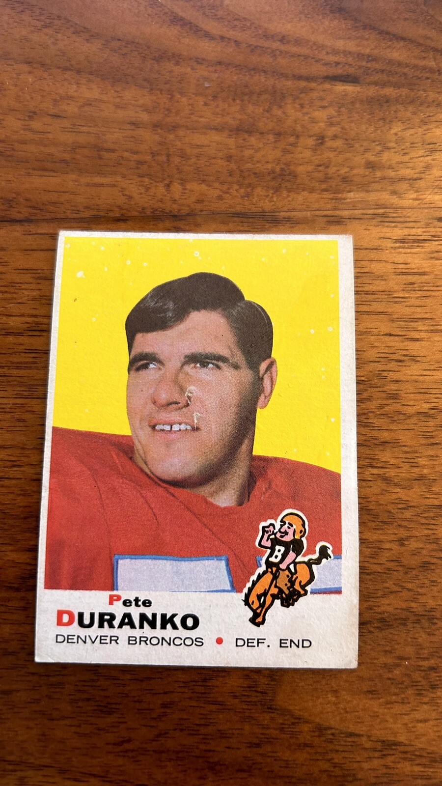 1969 Topps Set Break Pete Duranko Rookie #182 Denver Broncos | eBay