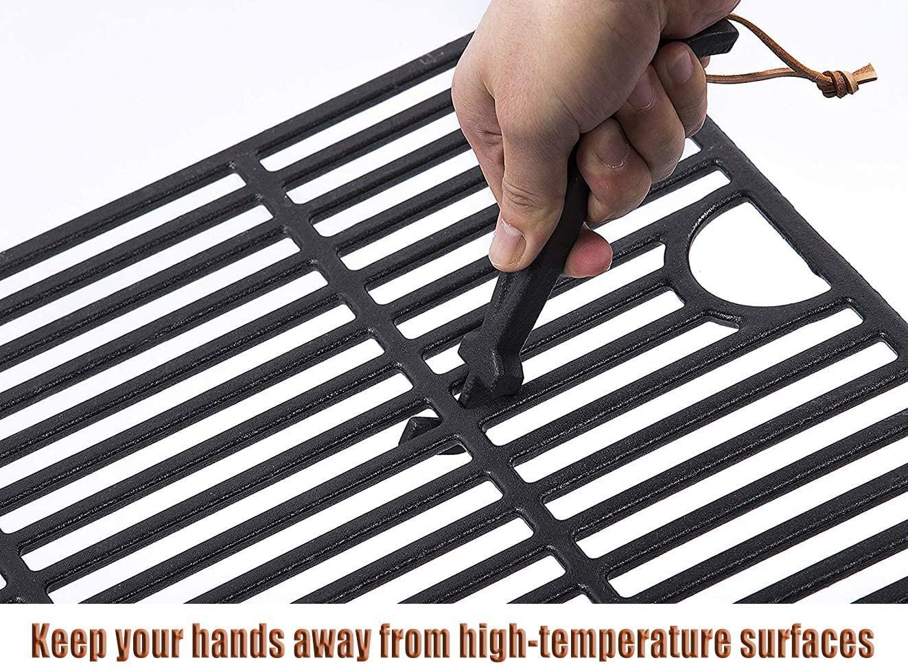 Cast Iron BBQ Grill Grate Lifter Grid Hook Lift for Charcoal Grills 2 ...
