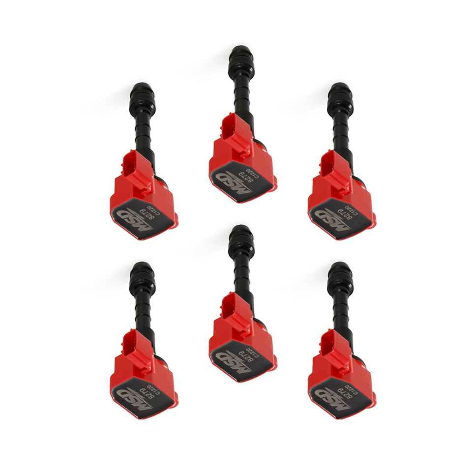 MSD Blaster Ignition Coil Red 6-Pack For 2003-08 Nissan 350Z / Infiniti ...