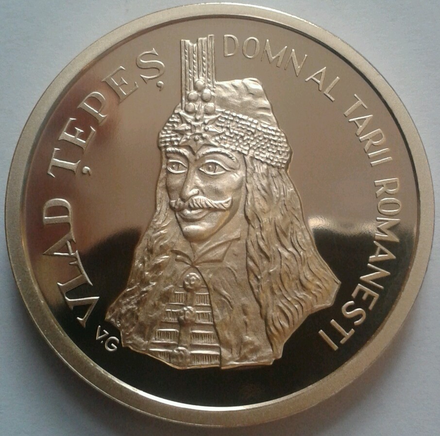 Romania Count DRACULA coin Romanian VLAD TEPES impaler Bucharest ...