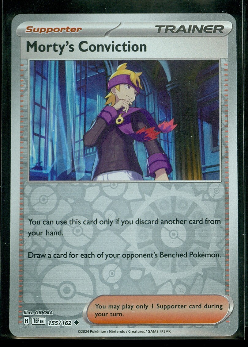 Pokemon MORTY'S CONVICTION 155/162 Temporal Forces - Rev Holo- MINT | eBay