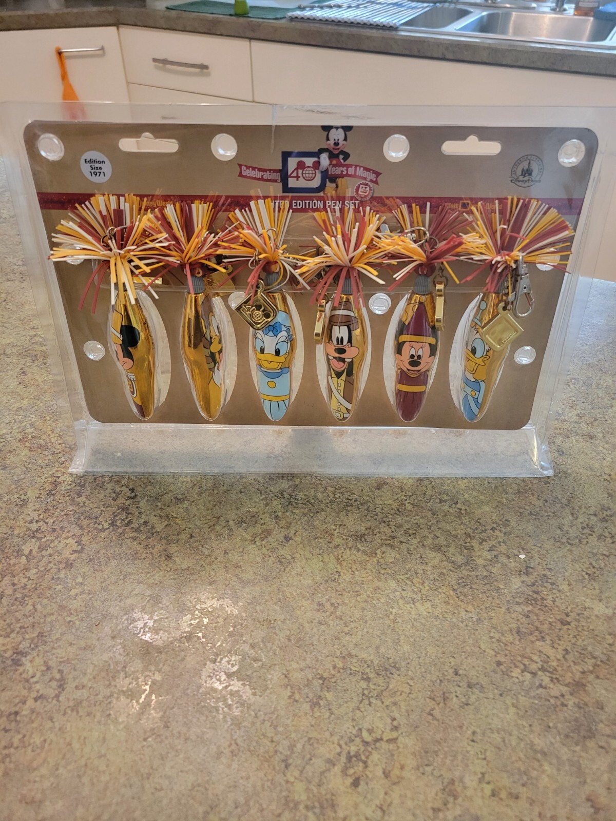 RARE Vintage 40 Years Disney KOOKY PEN 6pc Set Limited Edition NEW NIP ...