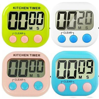 LCD Digital Kitchen Egg Cooking Timer Count Down Alarm Clock Stopwatch ...