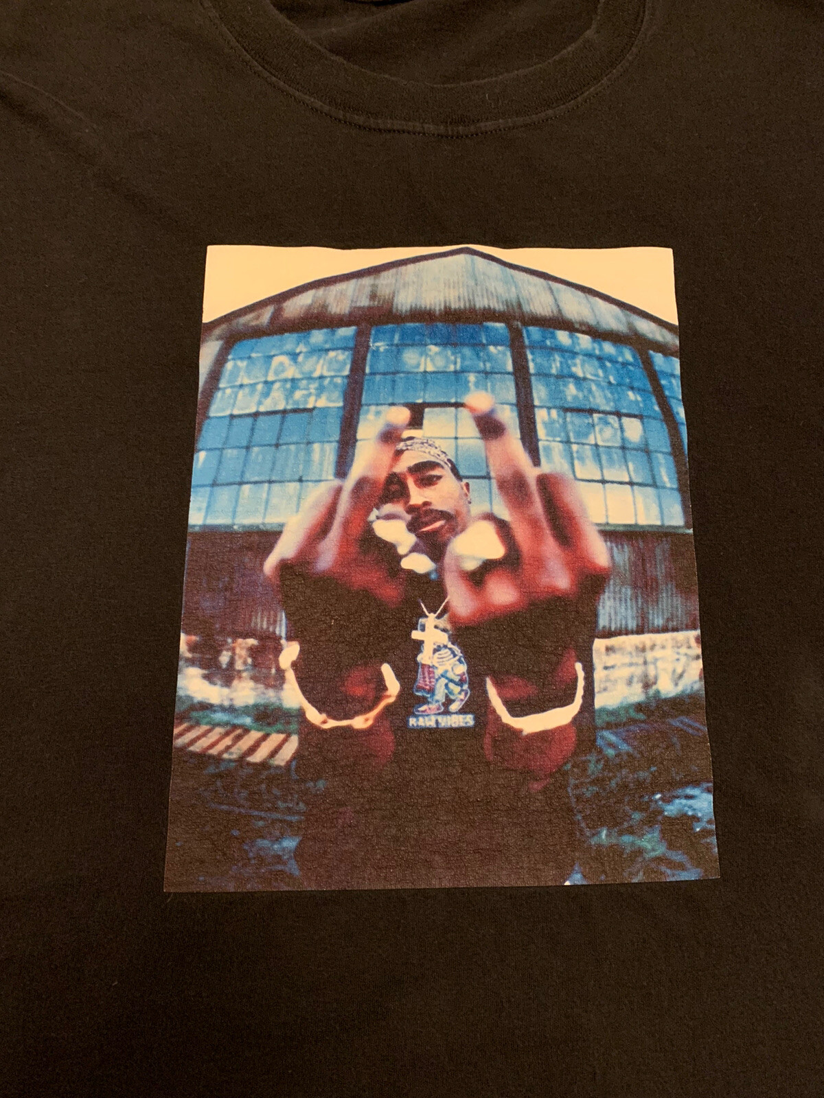 Tupac Shakur 2Pac Double Middle Fingers Shirt Graphic… - Gem