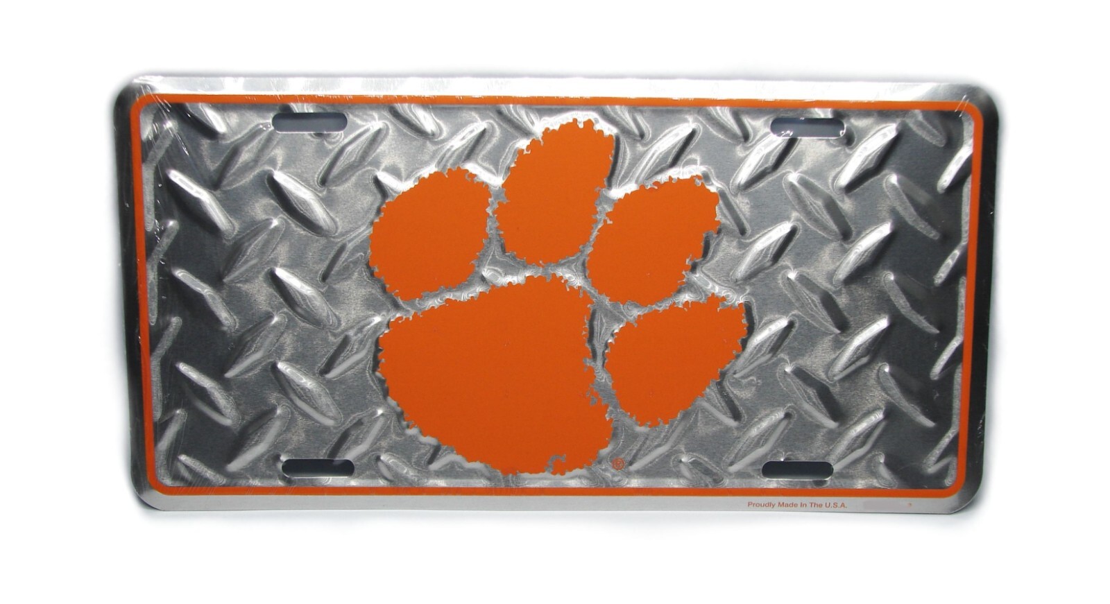 Licensed NCAA CLEMSON TIGERS 3D EMBOSSED METAL CAR NOVELTY LICENSE ...