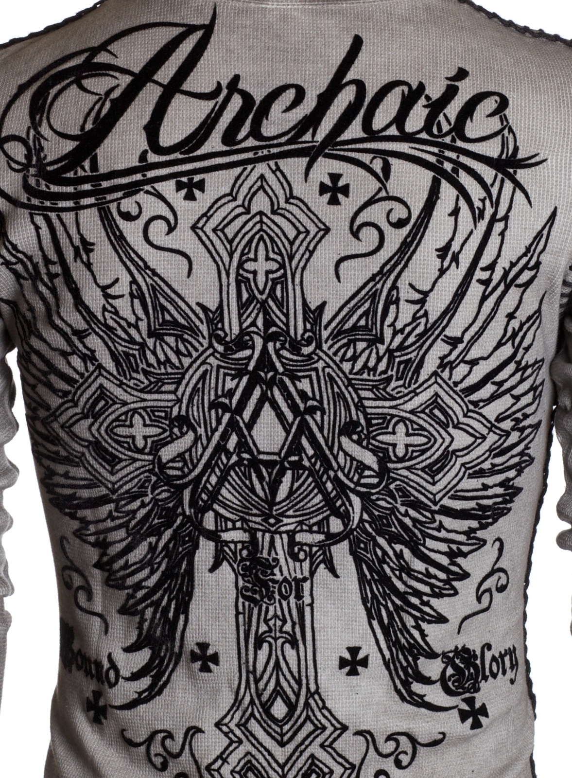 Archaic by Affliction Men's Thermal Shirt DEAD REDEMPTION Biker Gray | eBay