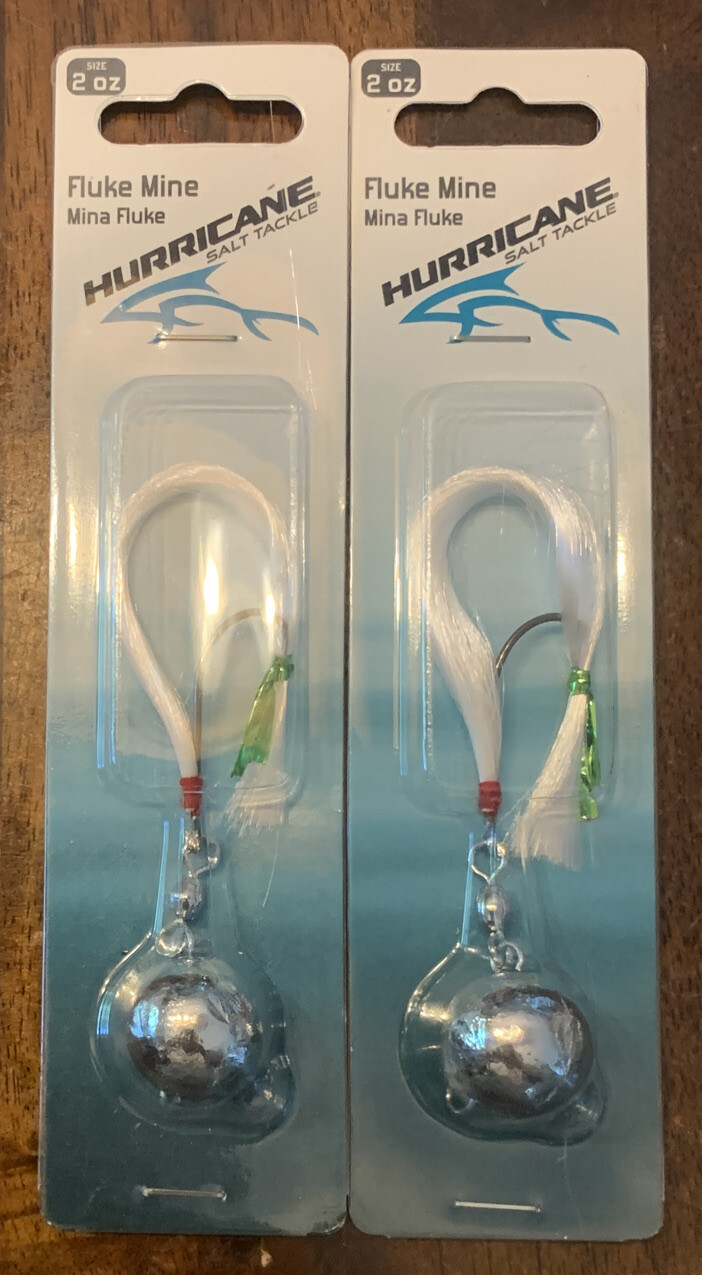 2 Packs Hurricane Fluke Mine Ball Jigs 2 OZ White | eBay