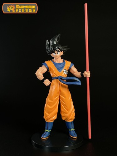 Anime Dragon Ball Z 20th Anniversary Son Goku Stick Statue GK Figure ...