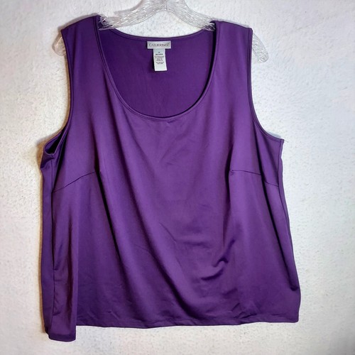 Catherines Women's Plus Size Tank Top Size 1X (18W/20W) Purple ...