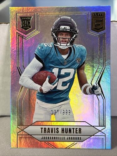 2025 Donruss elite Travis Hunter Rookie RC card #114 FOIL /999 Jaguars ...