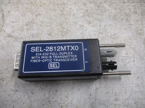 SEL Fiber-Optic Transceiver SEL-2812MTXO EIA-232 Full Duplex IRIG-B ...