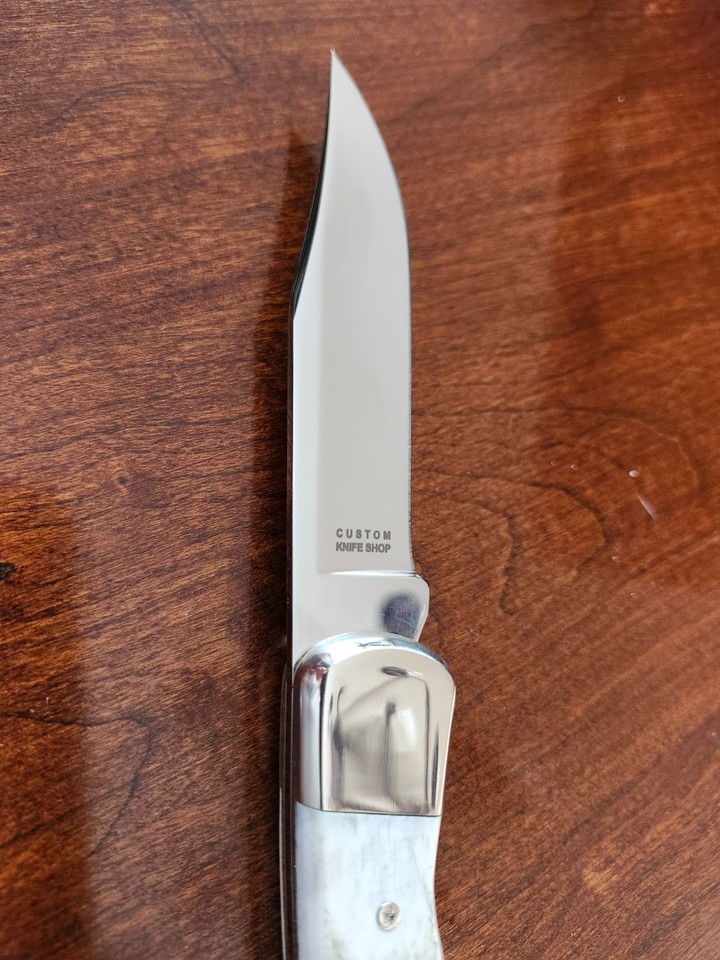 Buck Knife 110 Custom Elk with Finger Groove "Freedom Fighter" | eBay