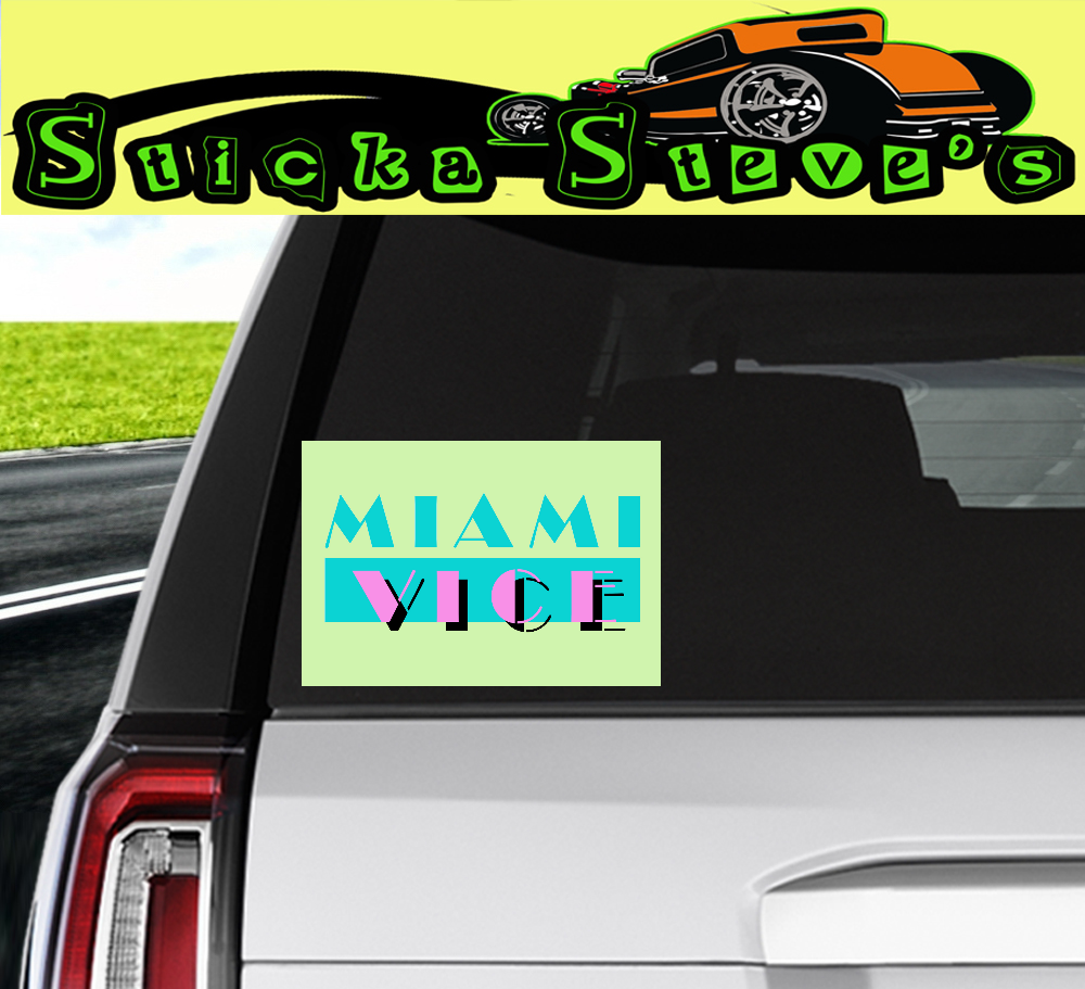 Miami Vice 1980's Cool 80's USA Vinyl Sticker Decal | eBay