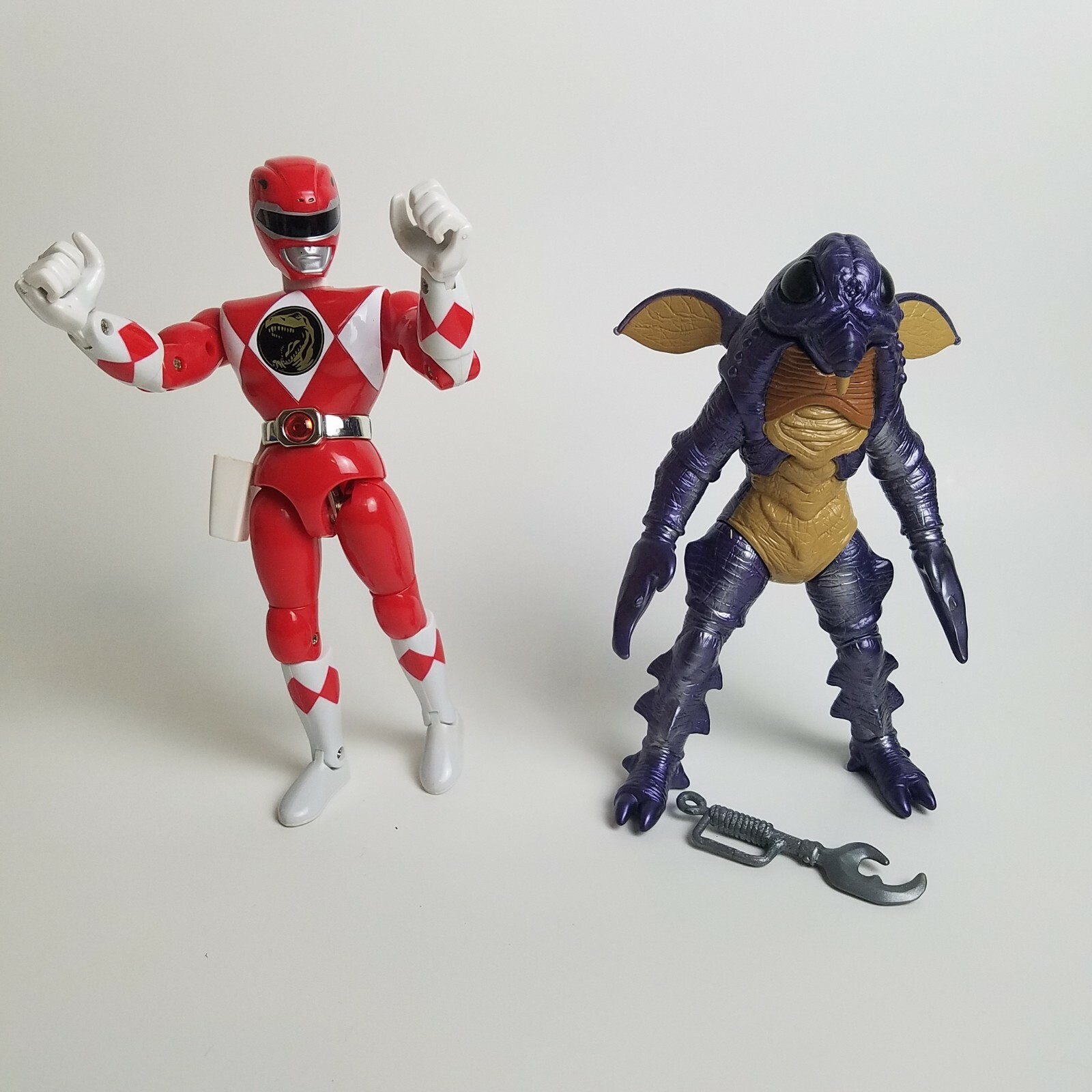 Vtg Red Power Ranger Kick Action Jason Guitardo 8" Action Figures ...