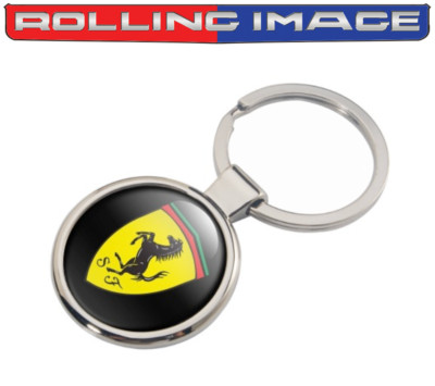 NEW Metal Ferrari Black Shield Logo Key Chain Key Ring | eBay