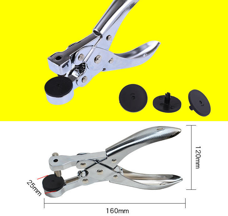 Plastic bag round hole puncher film round hole punching pliers diameter ...