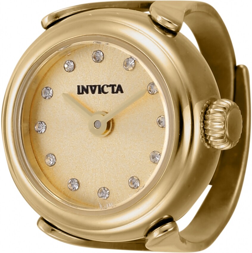 Invicta Mini Angel Women's Quartz Gold Tone Dial Crystal Steel 18mm ...