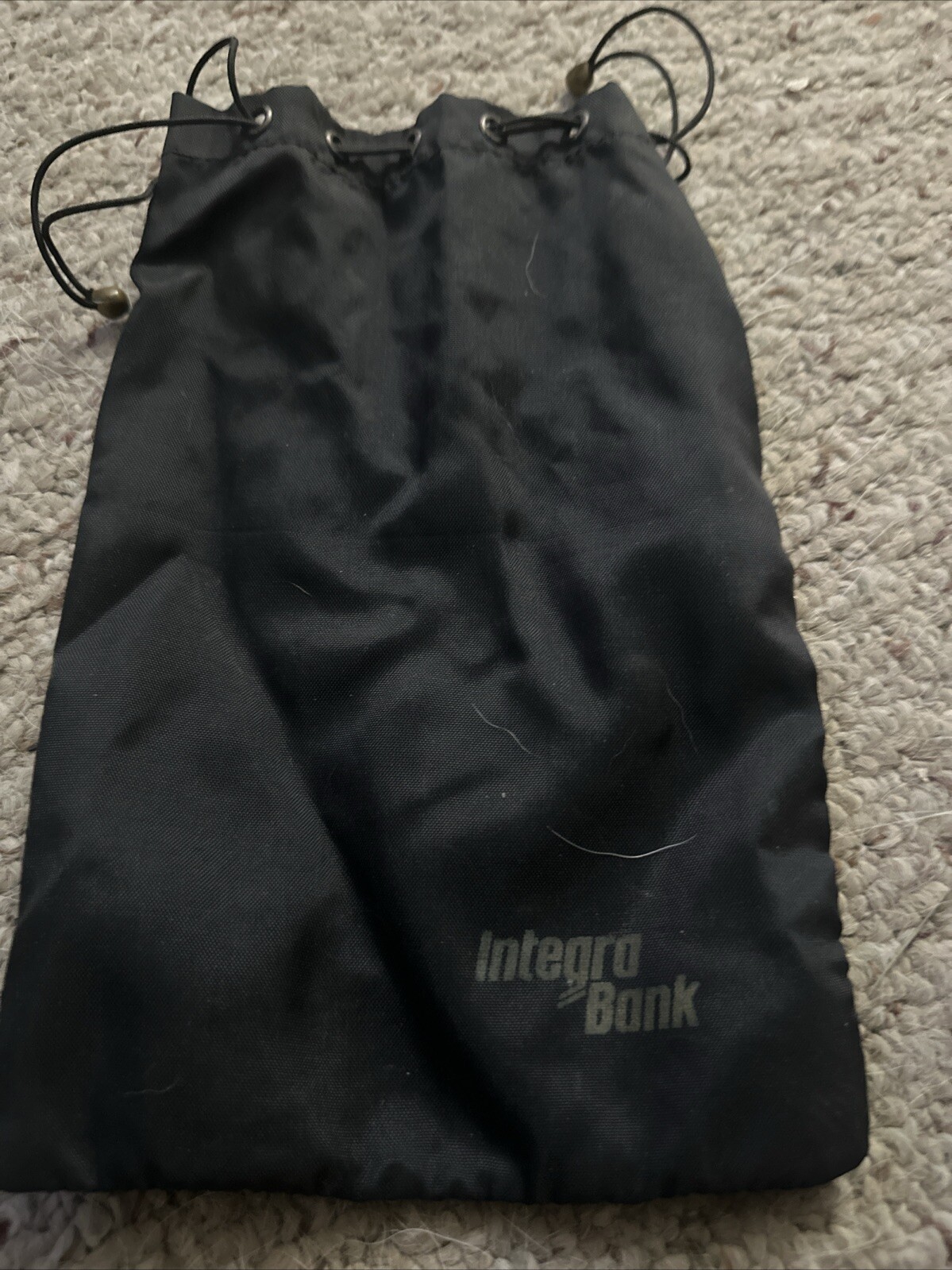 Vintage Black Integra Bank Deposit Nylon Money Drawstring Bag | eBay