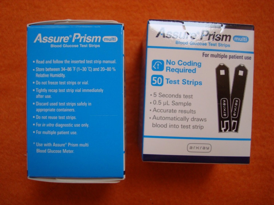 100 Assure Prism Blood Glucose Test Strips- 50 Count each x2 Exp 8/2026 ...