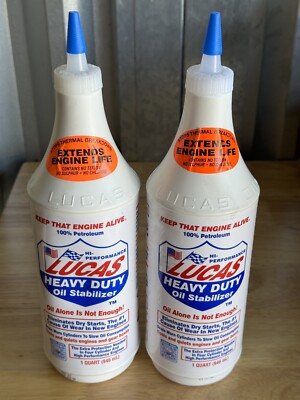 (2) Quarts Lucas Oil 10001 Heavy Duty Oil Stabilizer Additive, 1 Quart ...