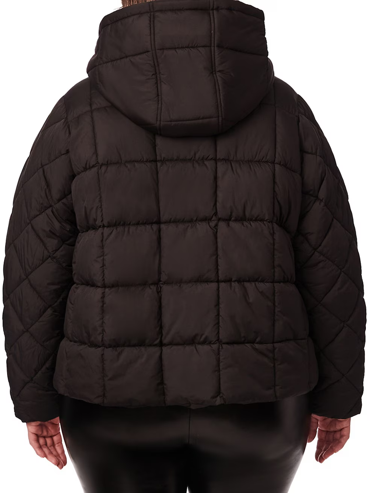 Bernardo Plus Box Quilt Puffer Jacket in Black Size 2X | eBay