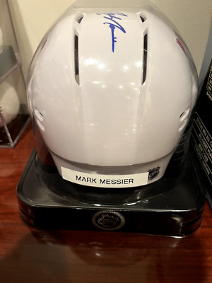 Mark Messier Signed White New York Rangers Mini Helmet JSA Certified | eBay