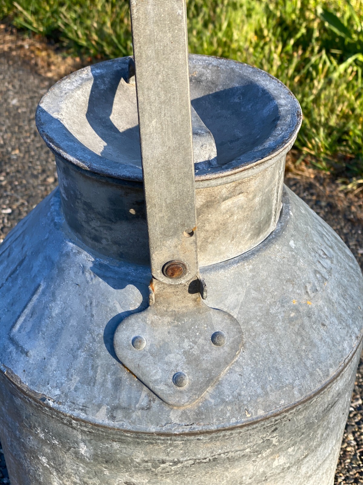 Vintage Shell 5 Gallon Liquid Rare Embossed Galvanized Oil Can & Lid ...