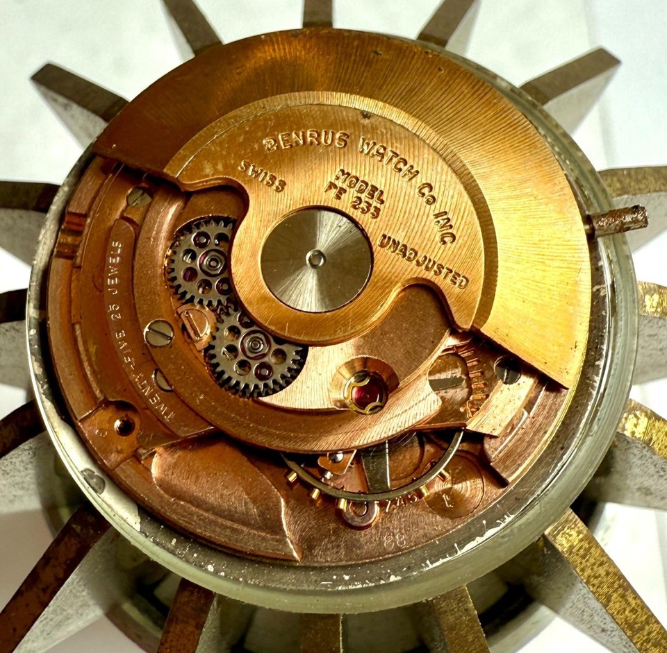 VINTAGE BENRUS 3 STAR 25J ETA 2451 AUTOMATIC WRISTWATCH IN STAINLESS 4 ...