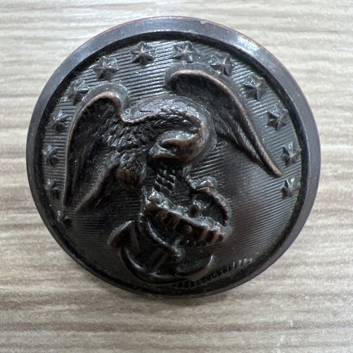 USMC Marine CIVIL WAR ERA 1 1/8" Eagle & Anchor Brass Button Waterbury ...