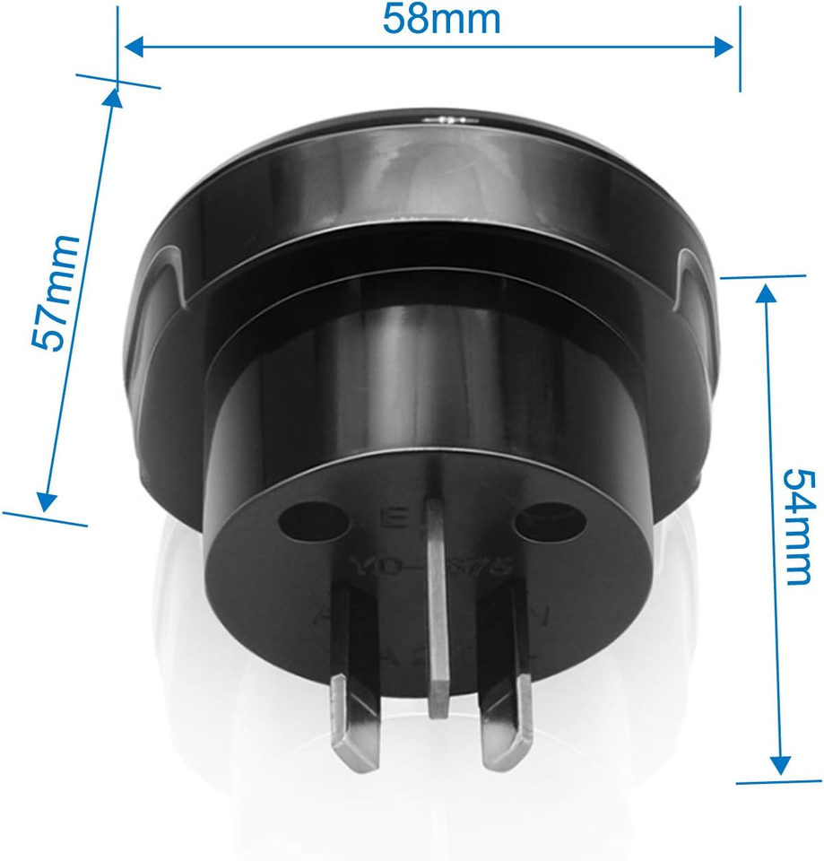 SAA Approved UK/US/JP/CA to AU/NZ Adaptor Plug with Insulated Pins, UK ...