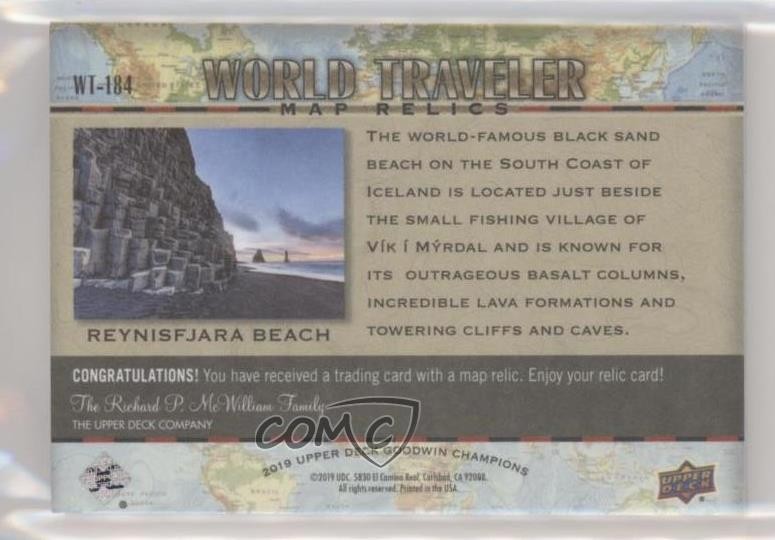 2019 Goodwin Champions World Traveler Map Relics Reynisfjara Beach ...