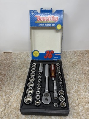 Vintage Benchtop 36 Piece Socket Wrench Set 1/4in-3/8in Drive | eBay