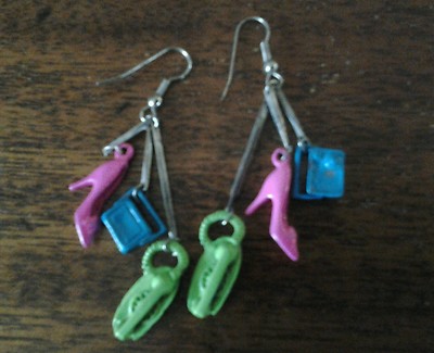 Retro Dangle Earrings Phone Shoe and Radio Fish Hook Earrings | eBay