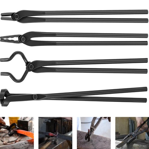 Knife Making Tongs Set Tools Blacksmith Bladesmith Tong Vise Anvil Forge 4 Tongs | eBay