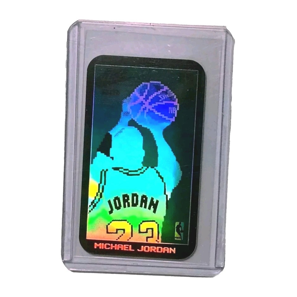 Michael Jordan 1985 8-Bit Rookie Fadeaway Blue Refractor NO 1986 Fleer ...