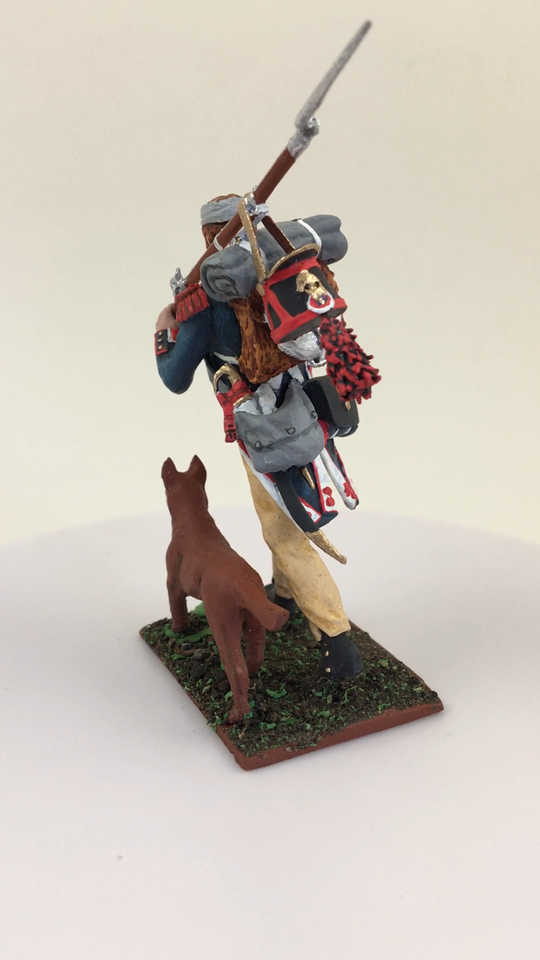 Painted Napoleonic tin figure 60 mm, French Line infantry grenadier VID ...
